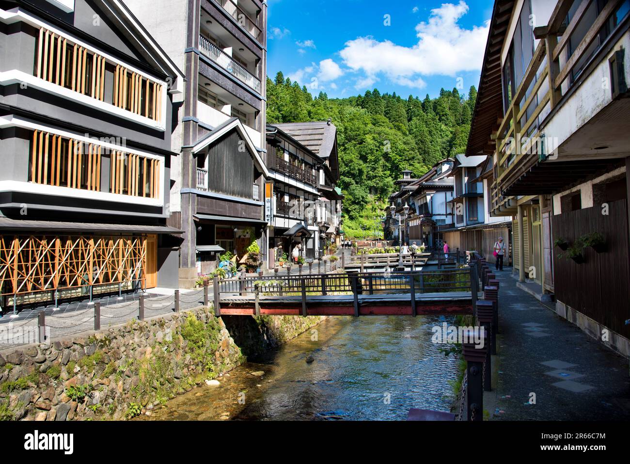 Ginzan Onsen hot spring Stock Photo - Alamy