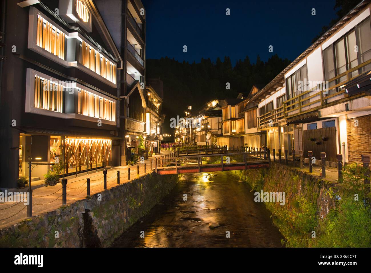 Ginzan Onsen hot spring Stock Photo - Alamy
