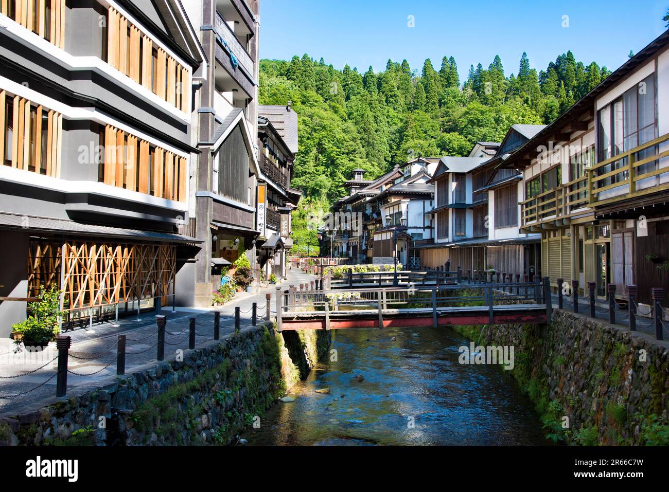 Ginzan Onsen hot spring Stock Photo - Alamy