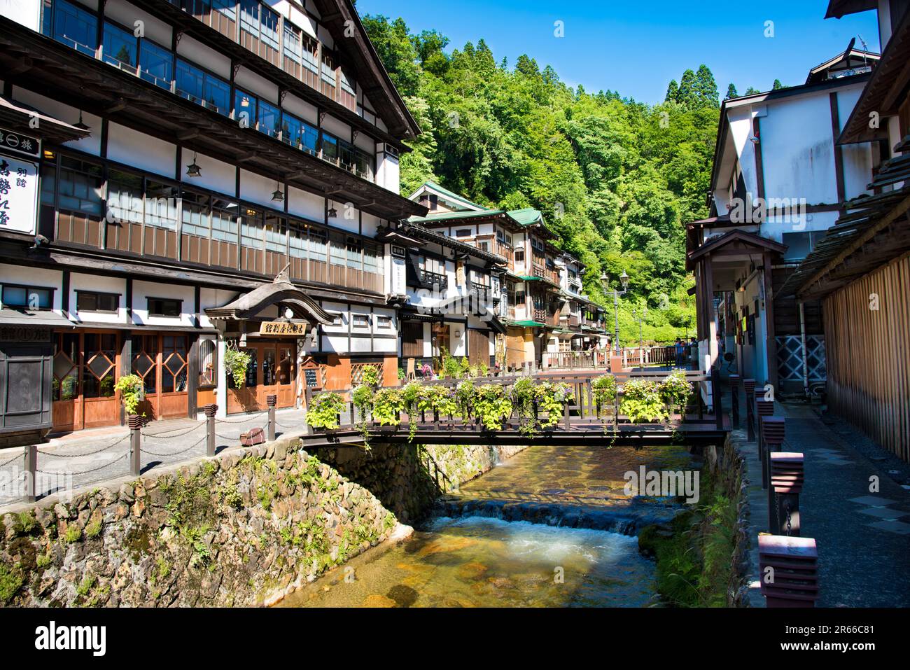 Ginzan Onsen hot spring Stock Photo - Alamy