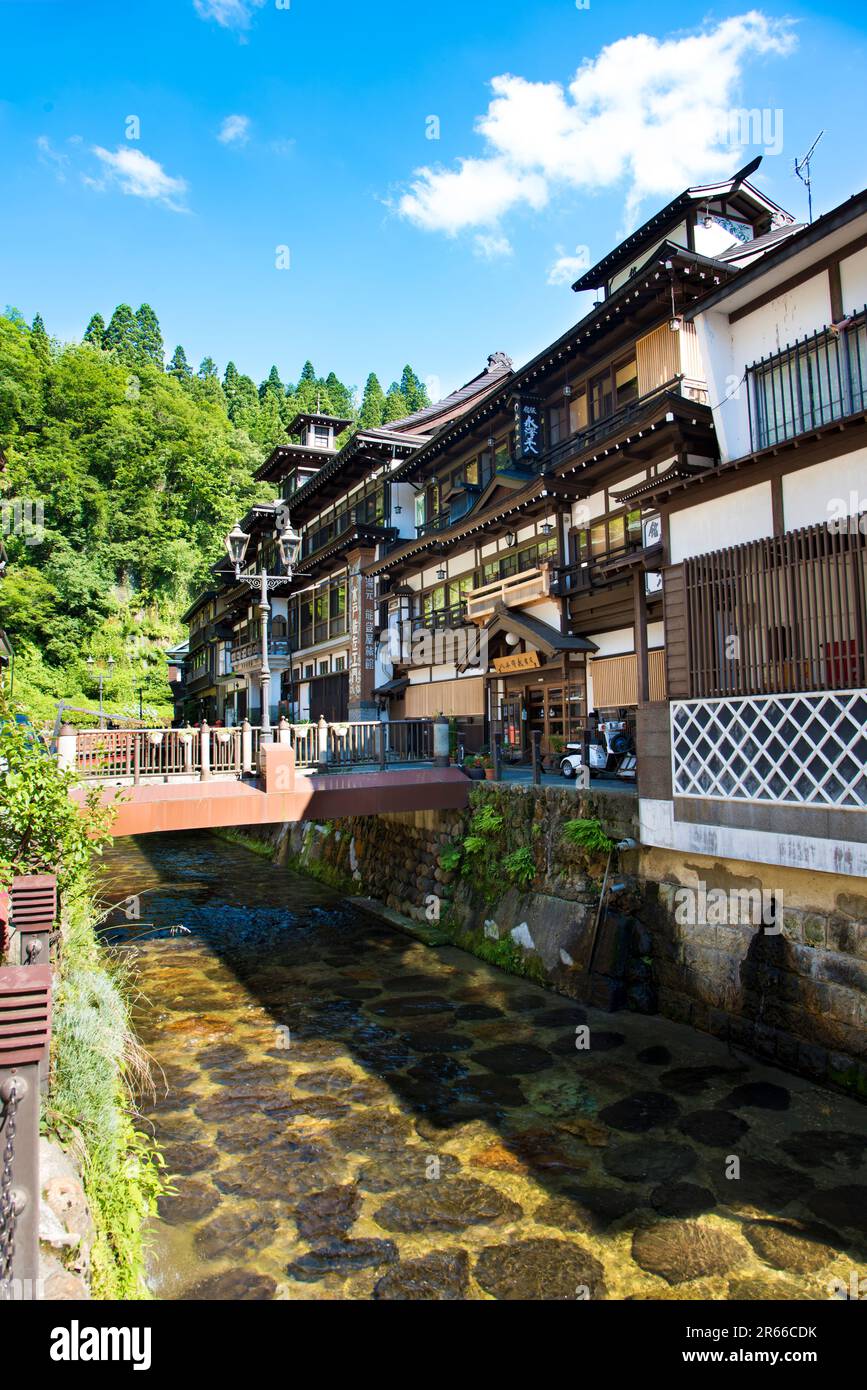 Ginzan Onsen hot spring Stock Photo - Alamy