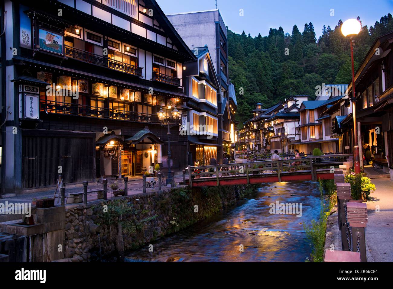 Ginzan Onsen hot spring Stock Photo - Alamy