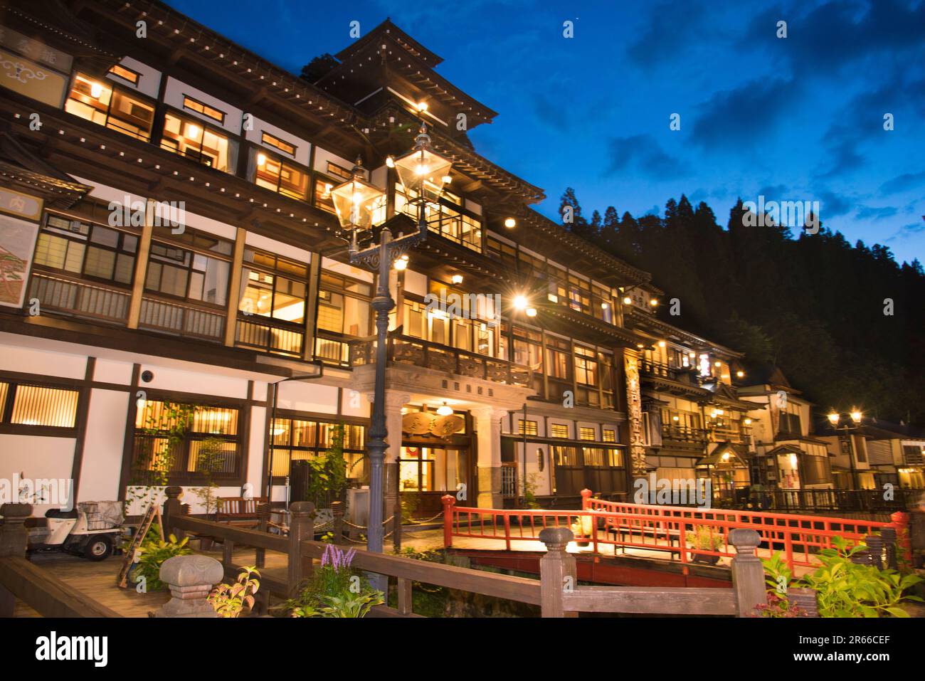Ginzan Onsen hot spring Stock Photo - Alamy