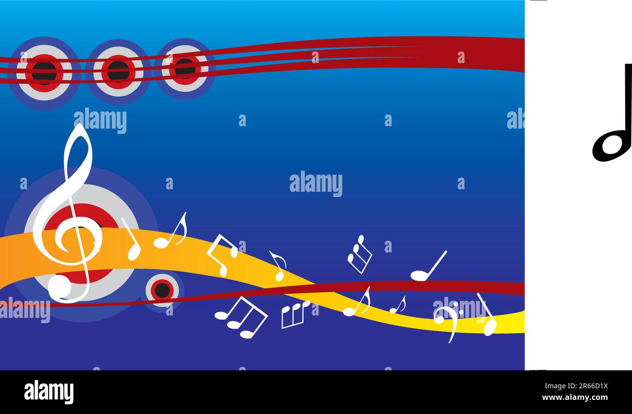 abstract musical background with music notes and circle Stock Vector ...