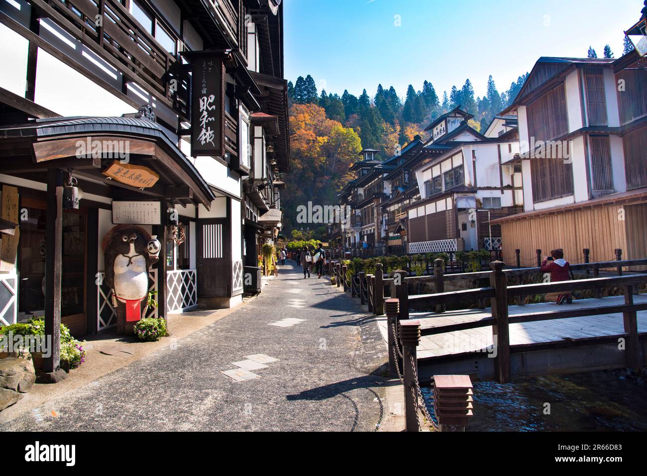 Ginzan Onsen hot spring Stock Photo - Alamy