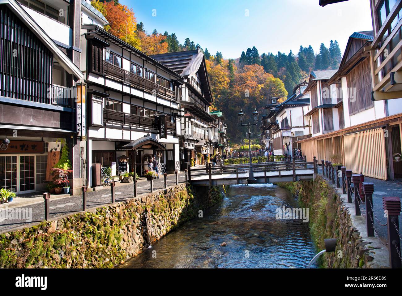 Ginzan Onsen hot spring Stock Photo - Alamy