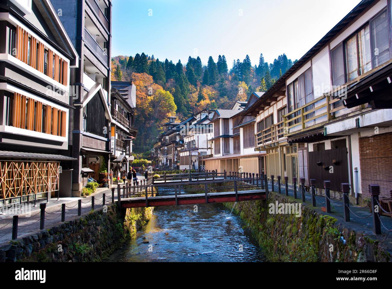 Ginzan Onsen hot spring Stock Photo - Alamy