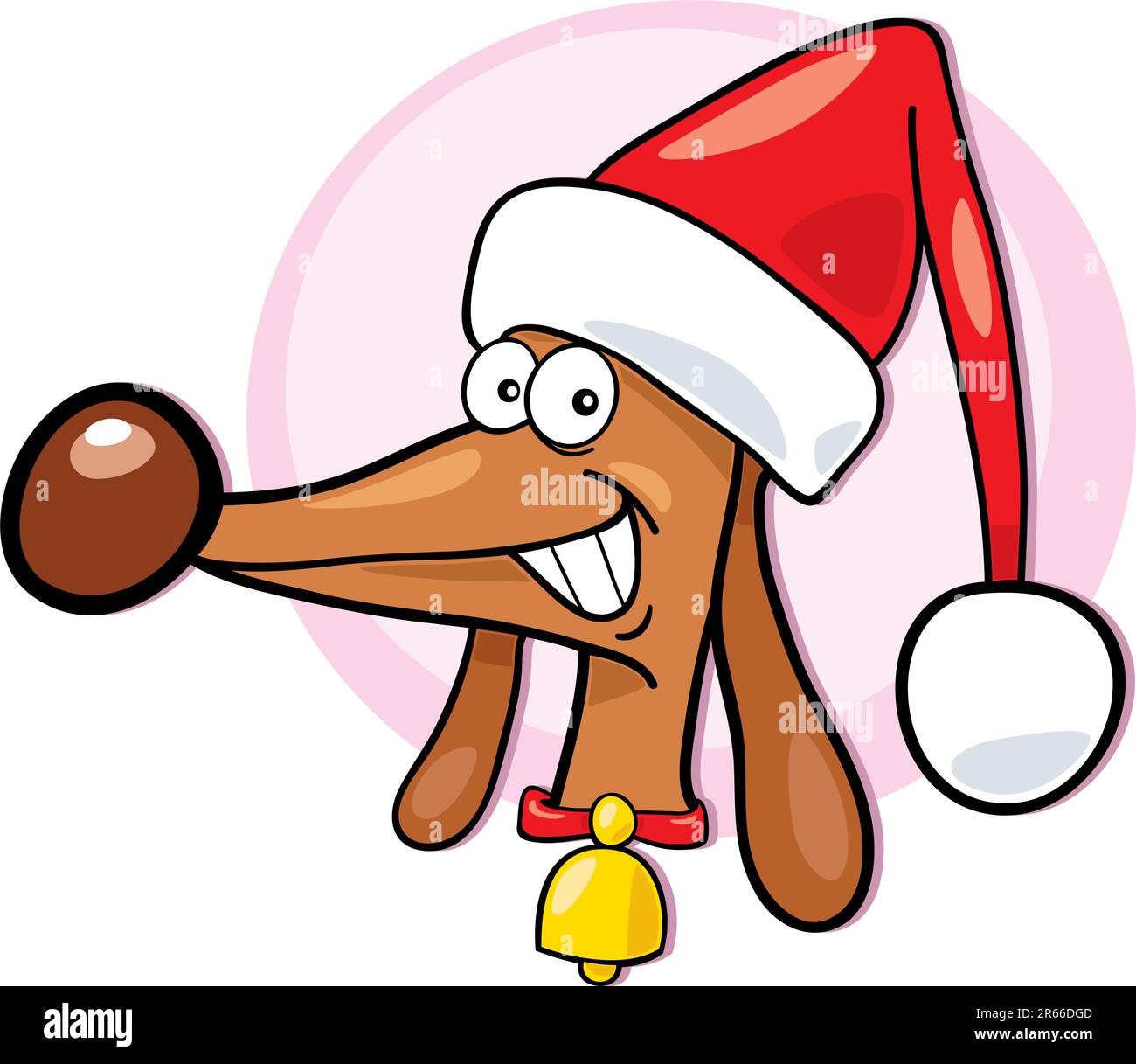 Illustration funny santa claus dog Cut Out Stock Images & Pictures - Alamy