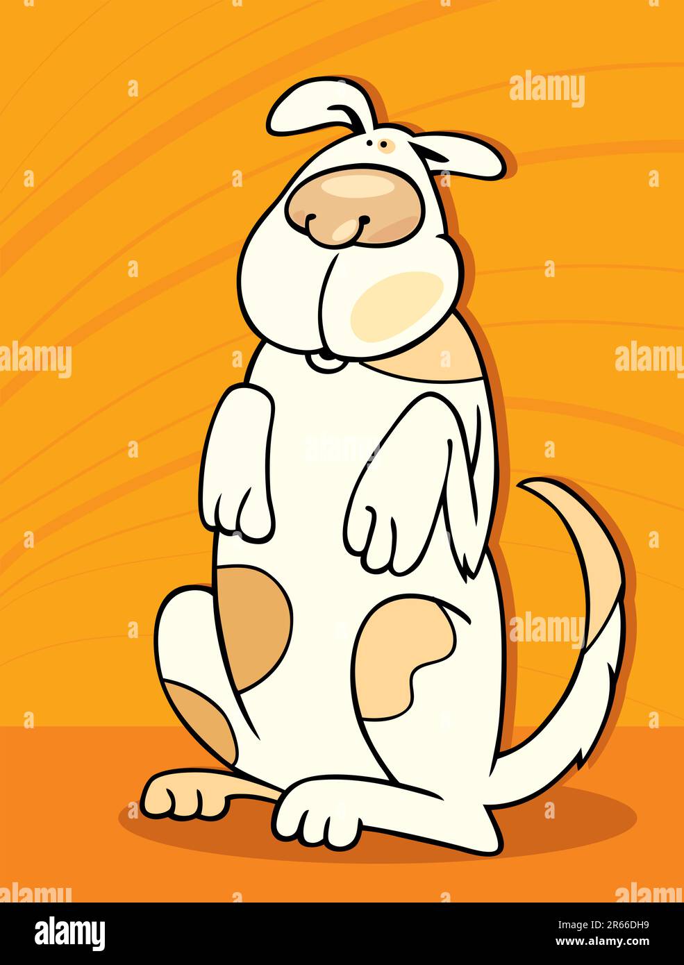 Illustration of Funny spotted Dog standing Stock Vector Image & Art - Alamy