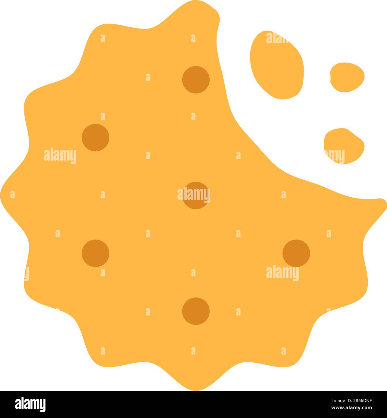 Flat round crispy cracker with chips Stock Vector Image & Art - Alamy