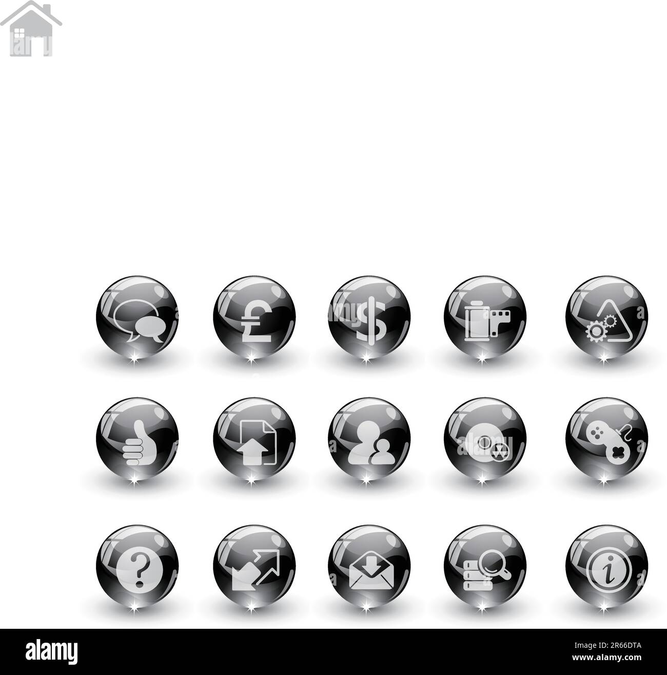 Internet icons black crystal Series Stock Vector Image & Art - Alamy