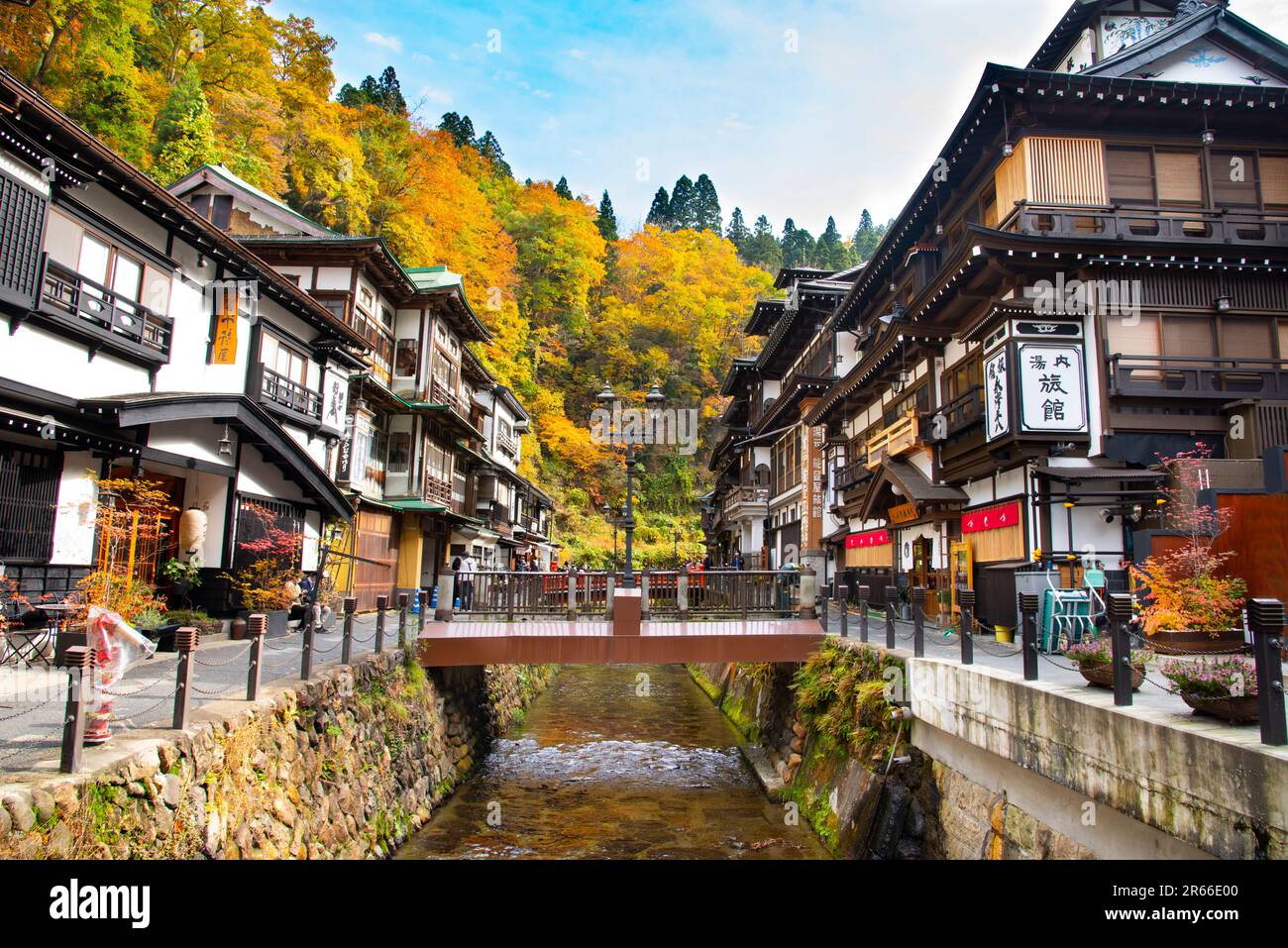 Ginzan Onsen in autumn Stock Photo - Alamy