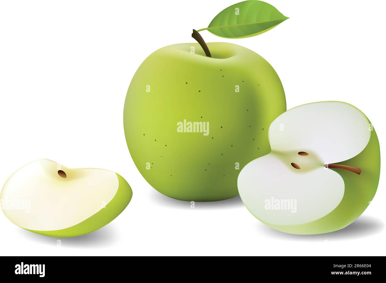 Sliced apples. Vector illustration Stock Vector Image & Art - Alamy