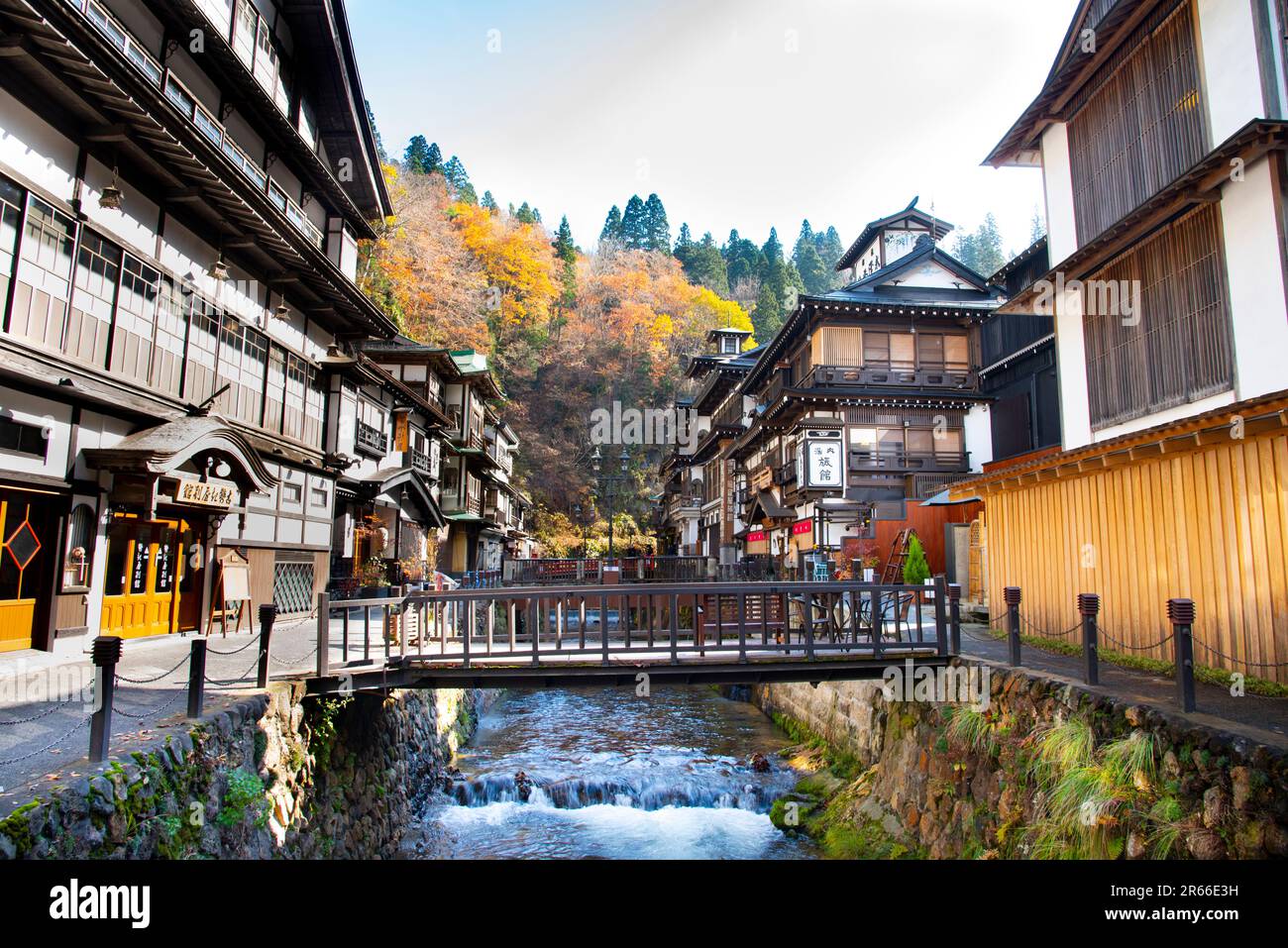 Ginzan Onsen in autumn Stock Photo - Alamy