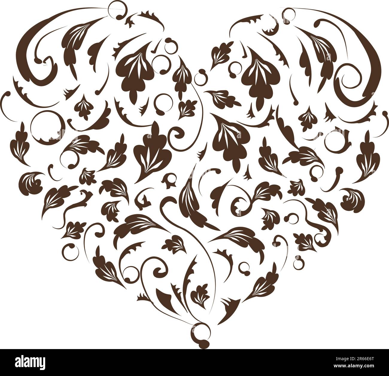 Floral heart shape for your design Stock Vector Image & Art - Alamy