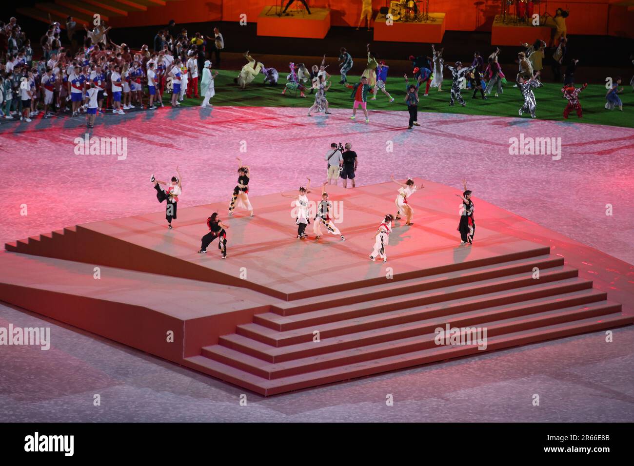 AUG 8, 2021 - Tokyo, Japan: performers during the Closing Ceremony of ...