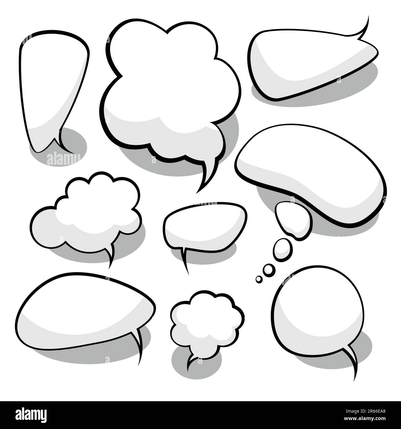 Speech And Thought Bubbles Stock Vector Image & Art - Alamy