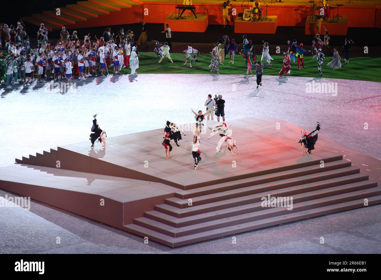 AUG 8, 2021 - Tokyo, Japan: performers during the Closing Ceremony of ...