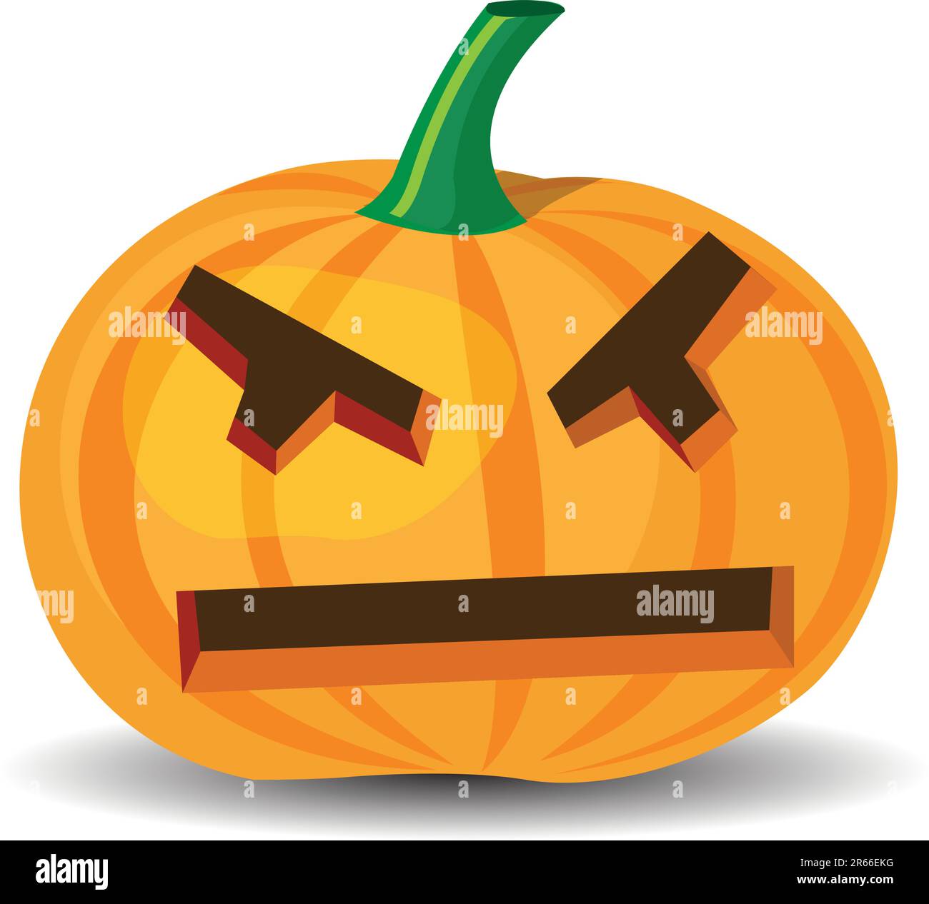 halloween pumpkin with angry expressions, vector format Stock Vector ...