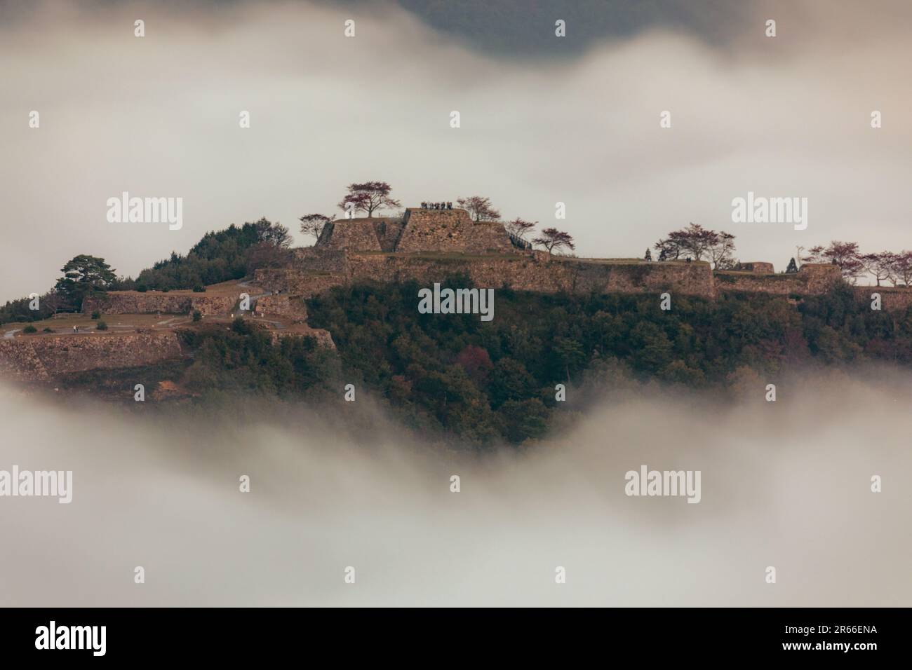 Sea of clouds and the ruins of Takeda Castle Stock Photo - Alamy