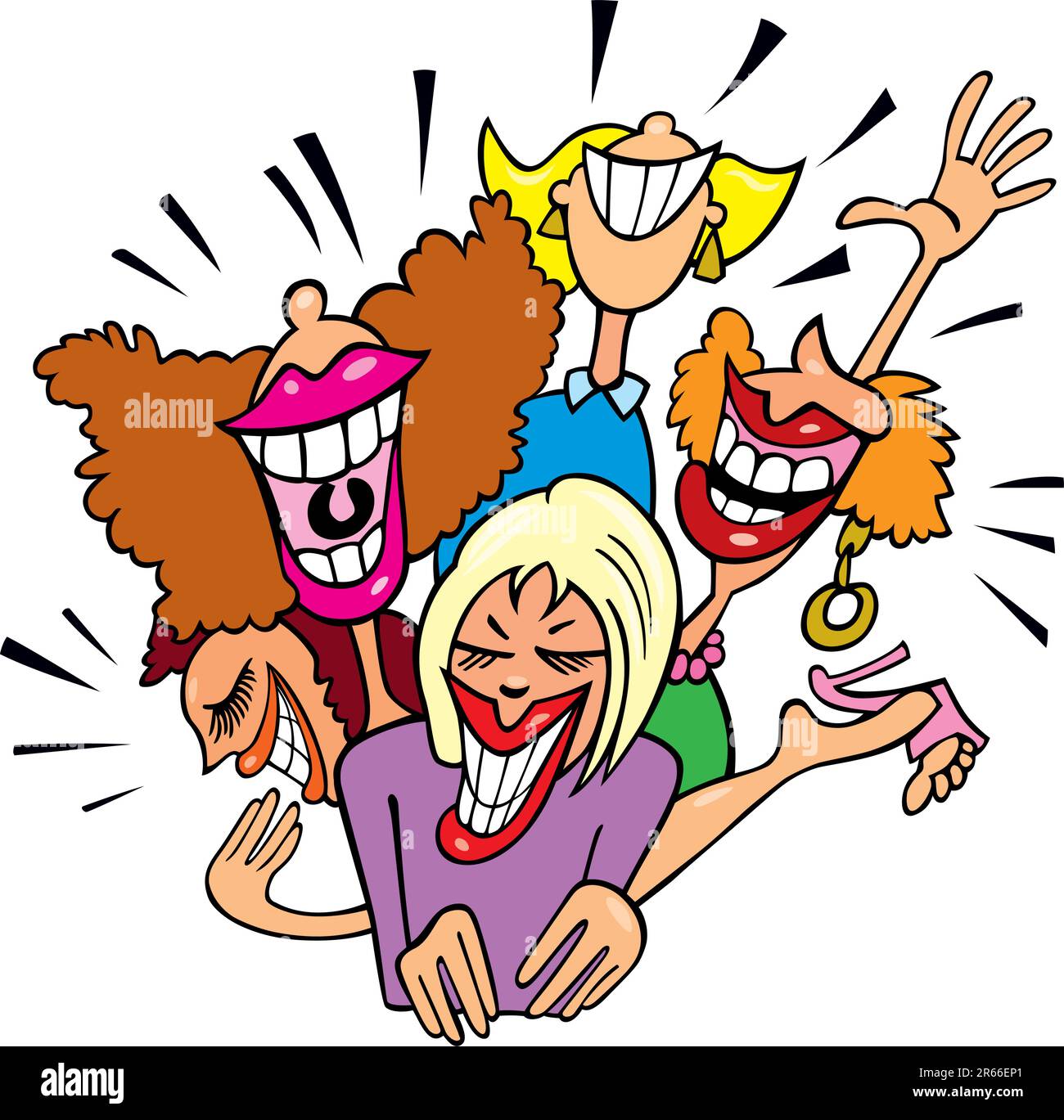 Brunette girl laughing Stock Vector Images - Alamy