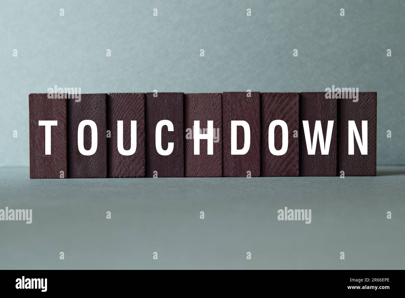 Touchdown - word concept on building blocks, text Stock Photo - Alamy