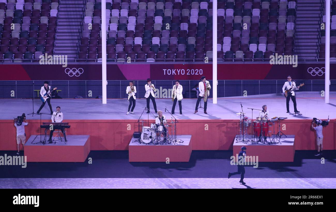 AUG 8, 2021 - Tokyo, Japan: Tokyo Ska Paradise Orchestra performs ...