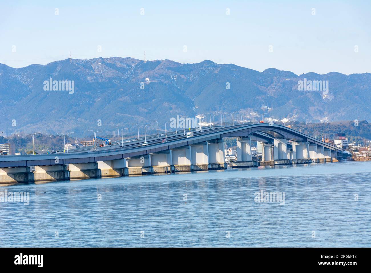 Lake Biwa Bridge in the distance Stock Photo - Alamy