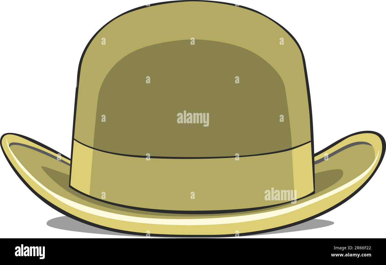fully editable vector illustration of one hat derby Stock Vector Image ...