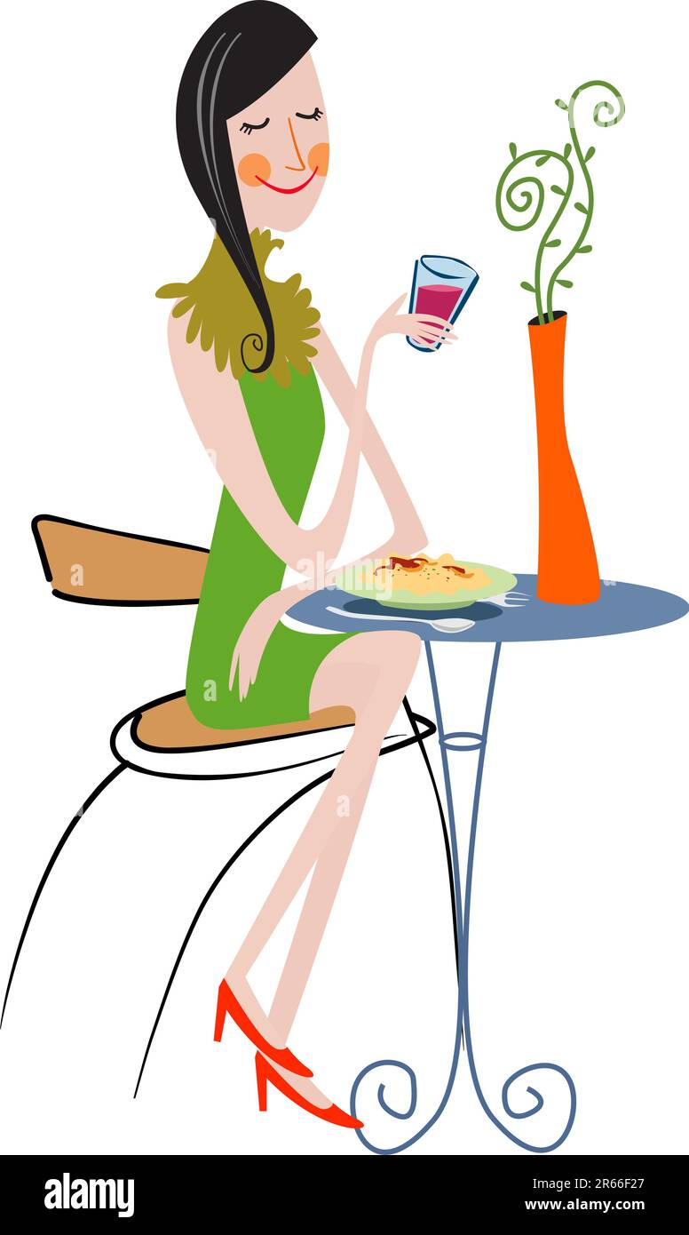 Beautiful eating Stock Vector Images - Alamy