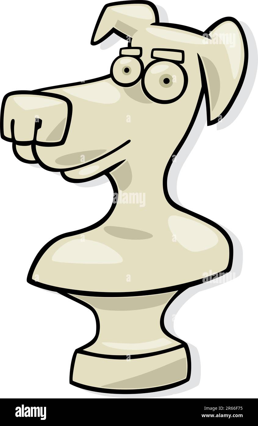 Cartoon illustration of dog sculpture bust Stock Vector Image & Art - Alamy