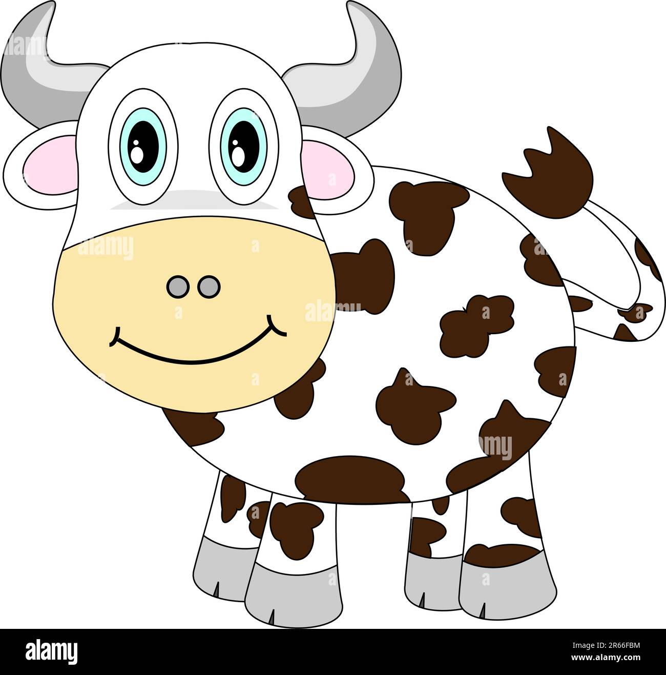 A Cute looking cartoon spotted cow Stock Vector Image & Art - Alamy