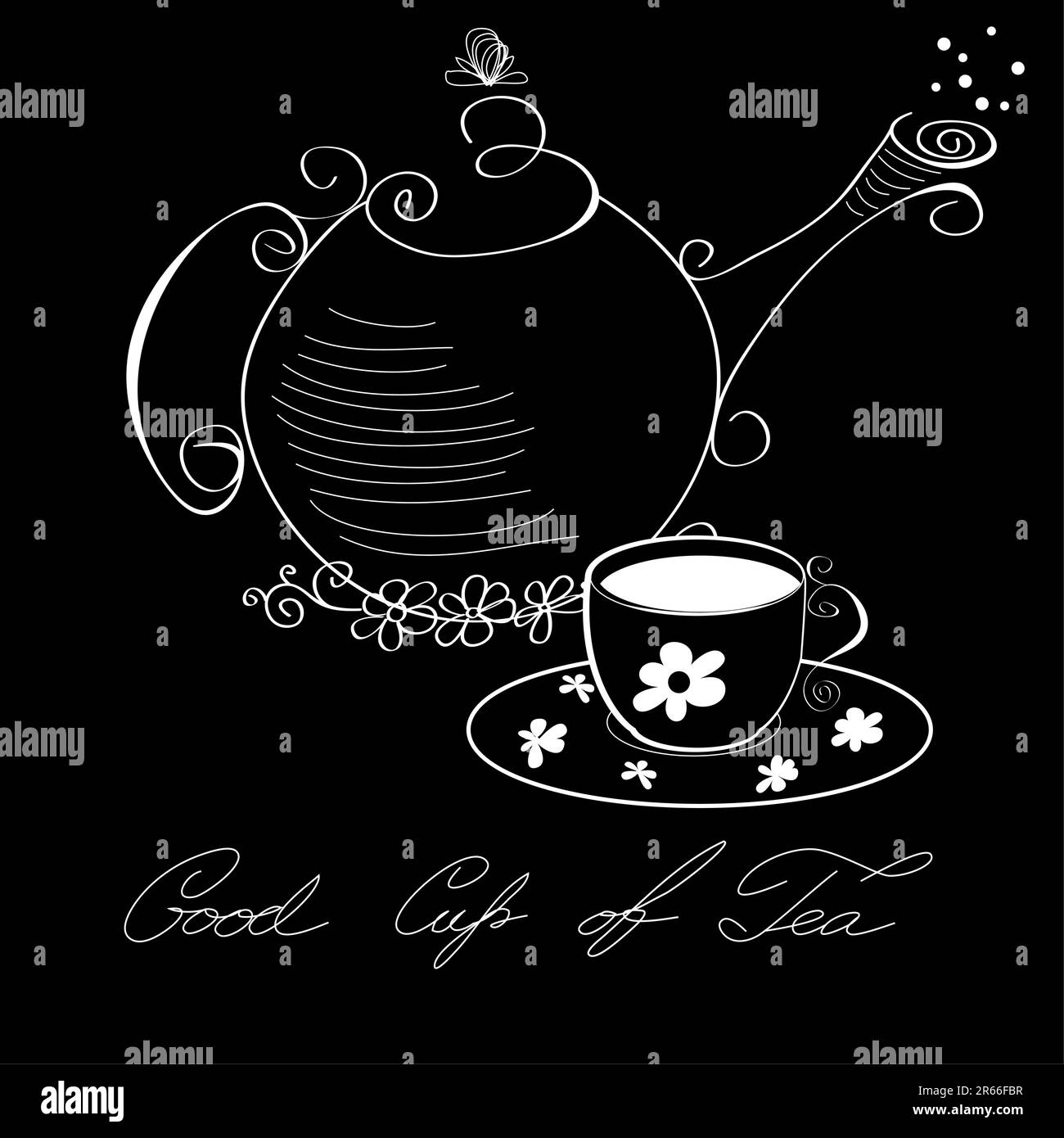 Cup black coffee good Black and White Stock Photos & Images - Alamy