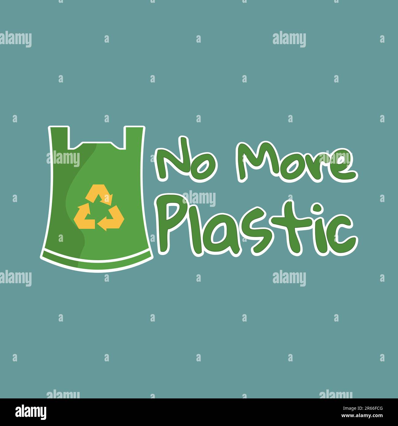 No plastic bag vector illustration. save the planet concept. save the ...