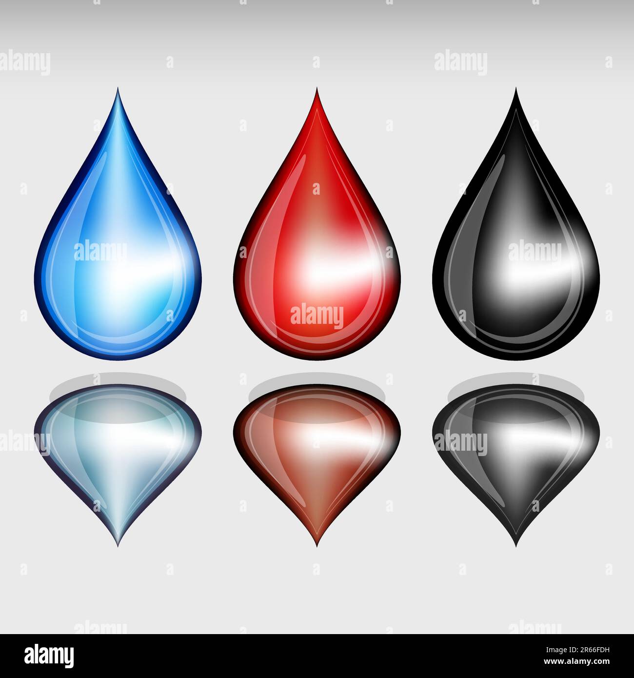 Set of color drops.Illustration for your design Stock Vector Image ...