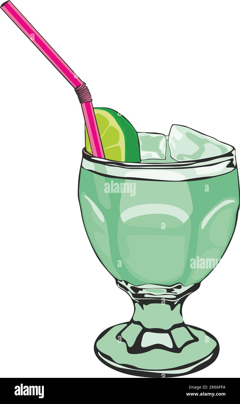 fully editable vector illustration of one cocktail Stock Vector Image ...