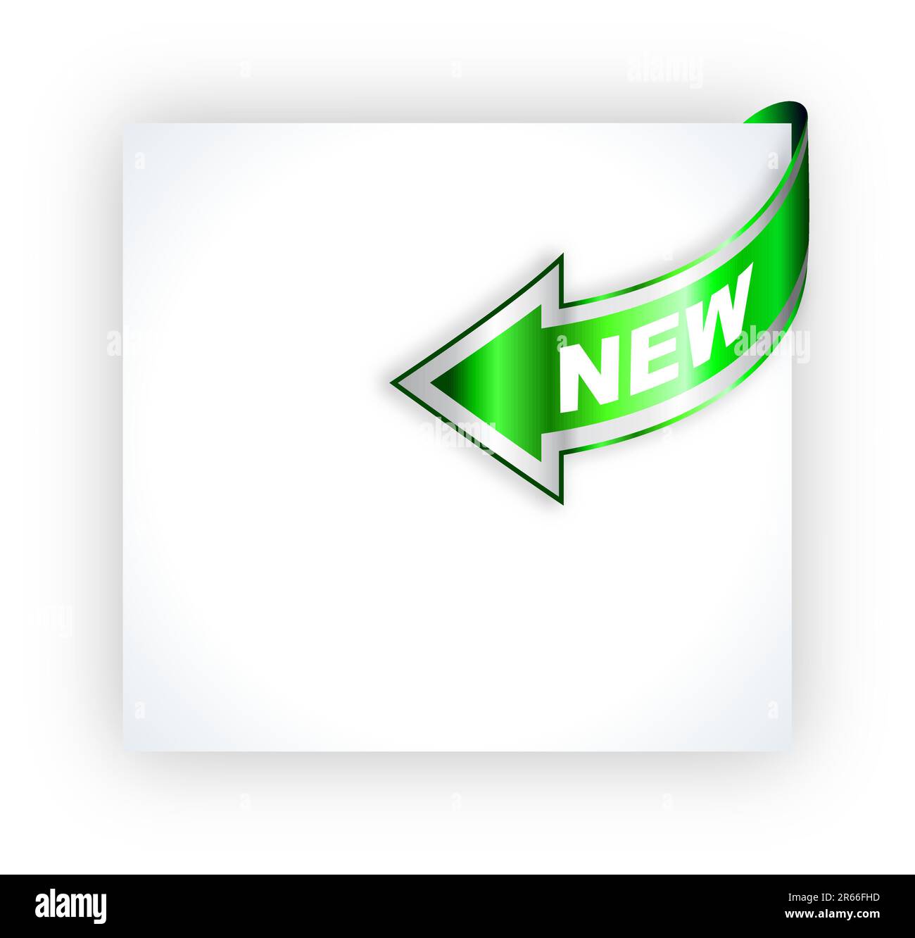 Colorful Reflective "NEW" arrow for labels or depliant frames Stock ...