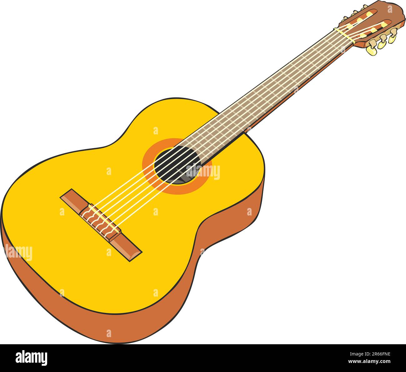 fully editable vector illustration of classic guitar Stock Vector Image ...