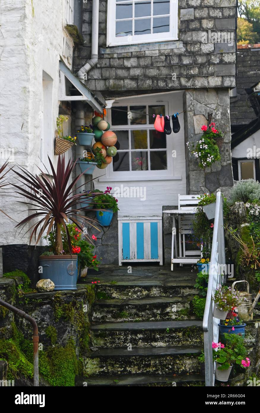 entrance to cottage, polperro, cornwall Stock Photo - Alamy