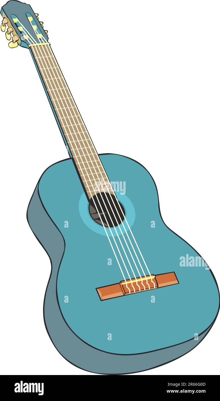 fully editable vector illustration of classic guitar Stock Vector Image ...