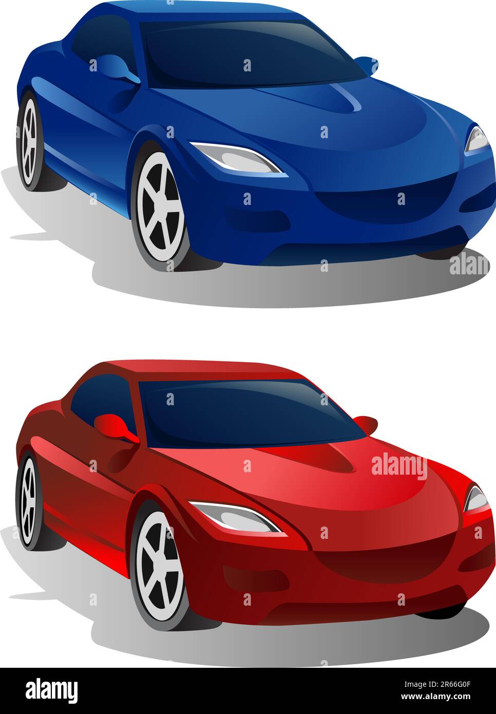 Representation ot a modern car in two colors Stock Vector Image & Art ...
