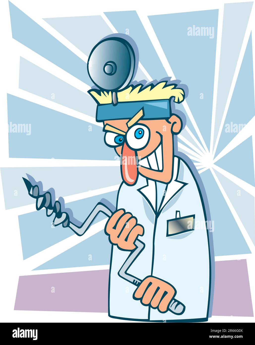 Humorous vector illustration of crazy dentist Stock Vector Image & Art ...