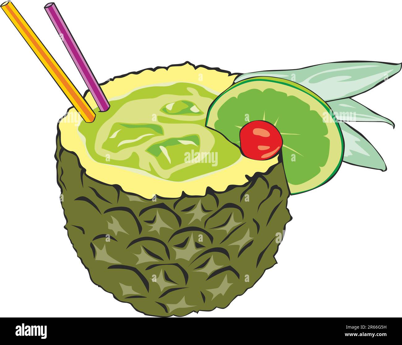 Pineapple Drink Clipart