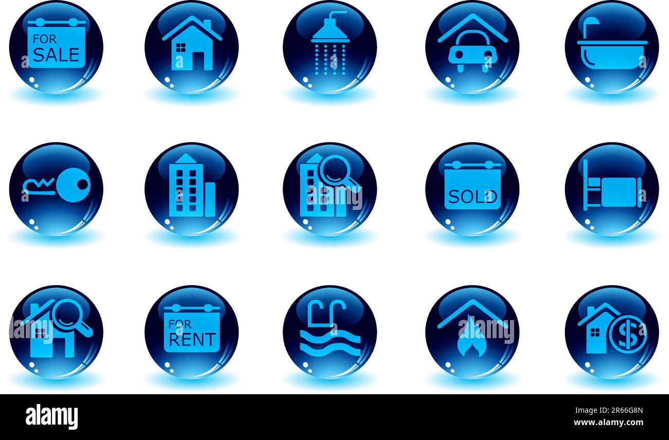 Real Estate icons Stock Vector Image & Art - Alamy