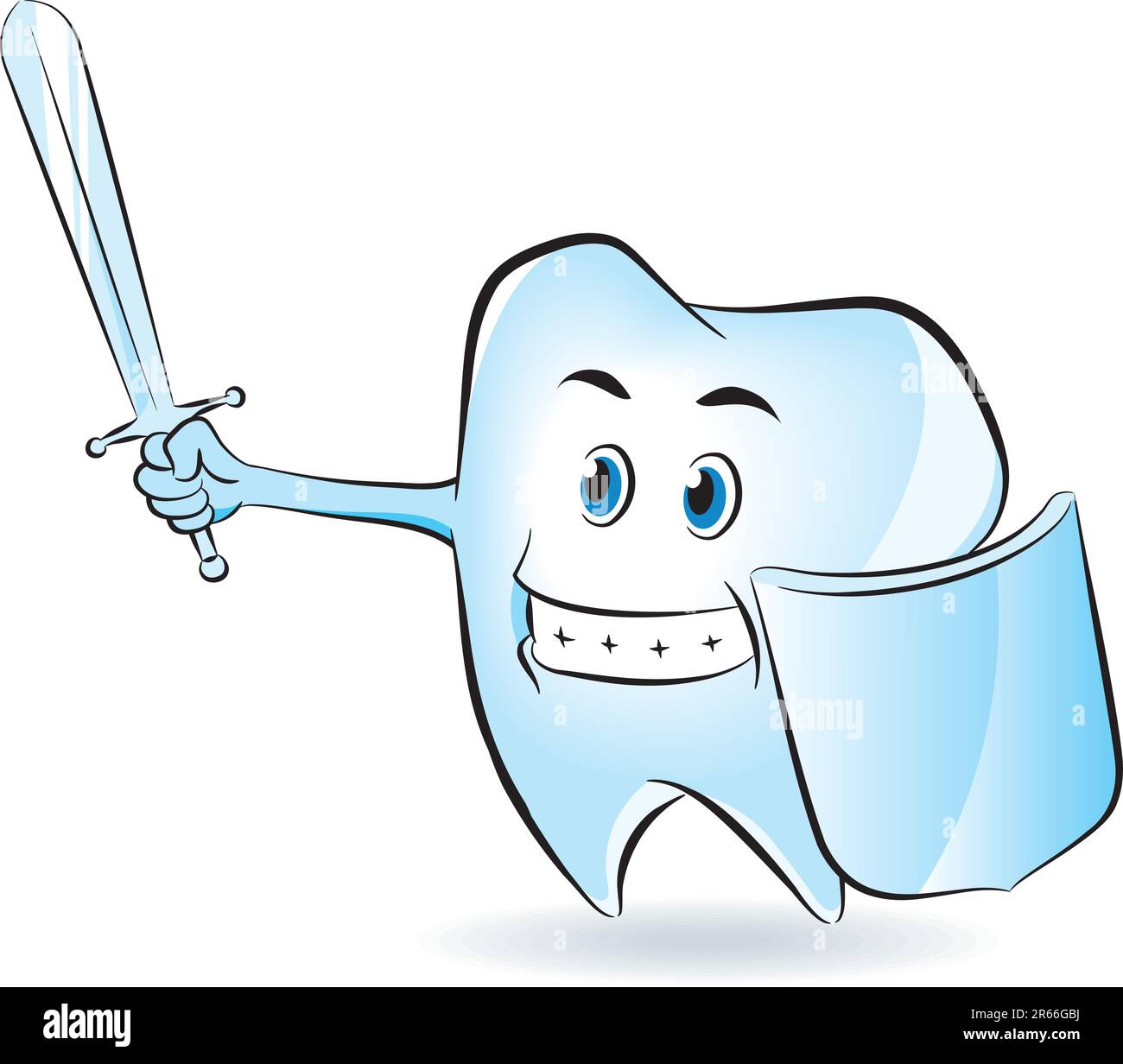 Cartoon character teeth shield Stock Vector Images - Alamy