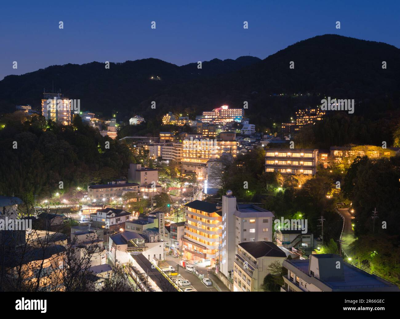 Night view of Arima Onsen Town Stock Photo - Alamy