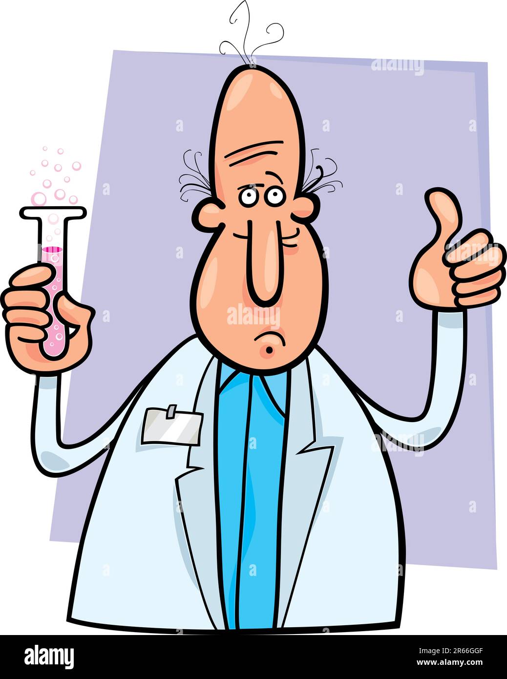 Cartoon illustration test tube science hi-res stock photography and ...