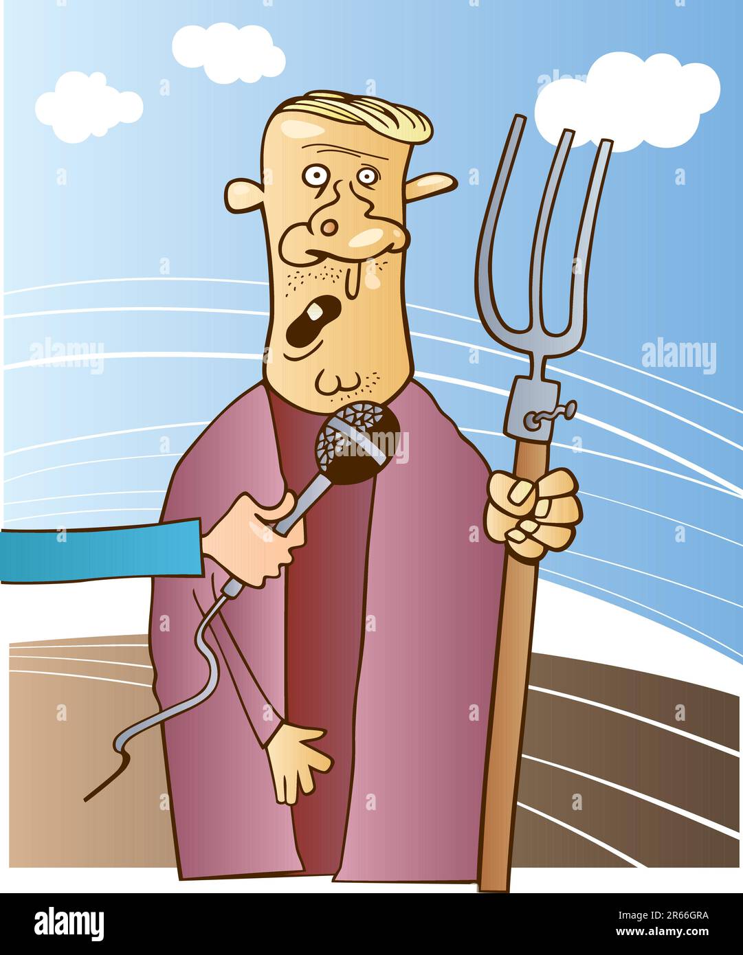 Old village farmer Stock Vector Images - Alamy