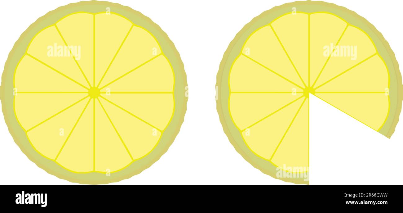 Vector illustration of lemon citrus fruit slice Stock Vector Image ...