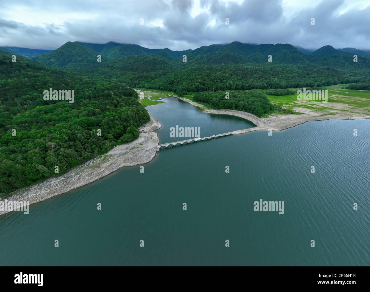 Lake Nukabira and Taushubetsu River Bridge Stock Photo - Alamy